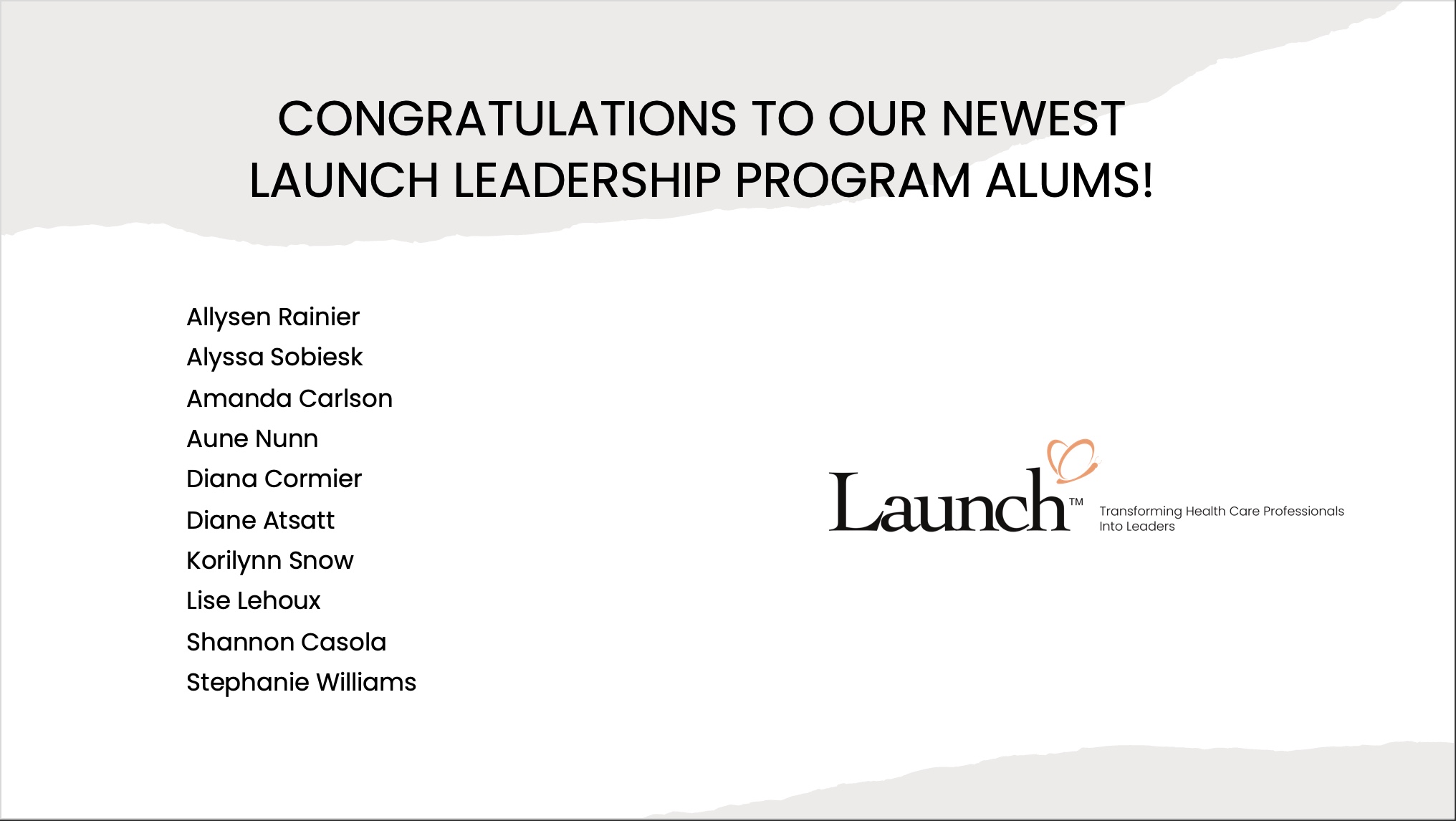 2025 Launch Leadership Program Alums - National Association of Neonatal ...